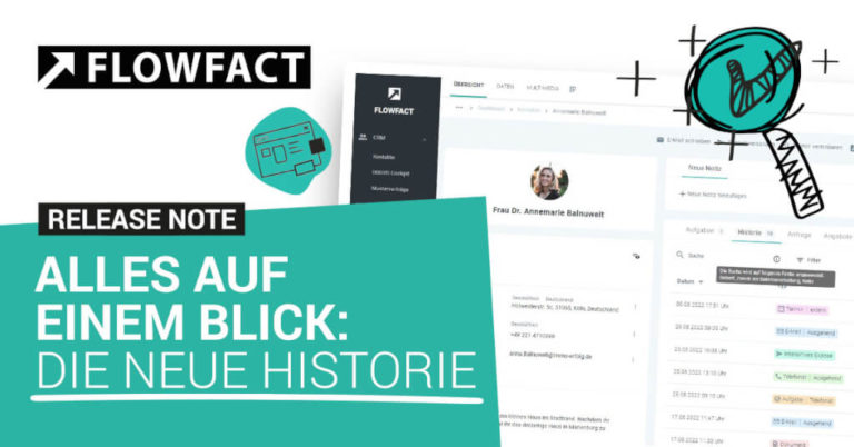 Alles Organisiert: die neue Historie in FLOWFACT